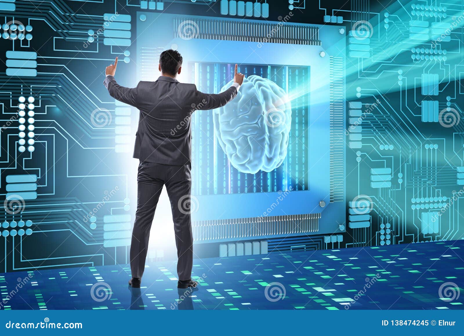 The Cognitive Computing Concept As Modern Technology Stock Image ...