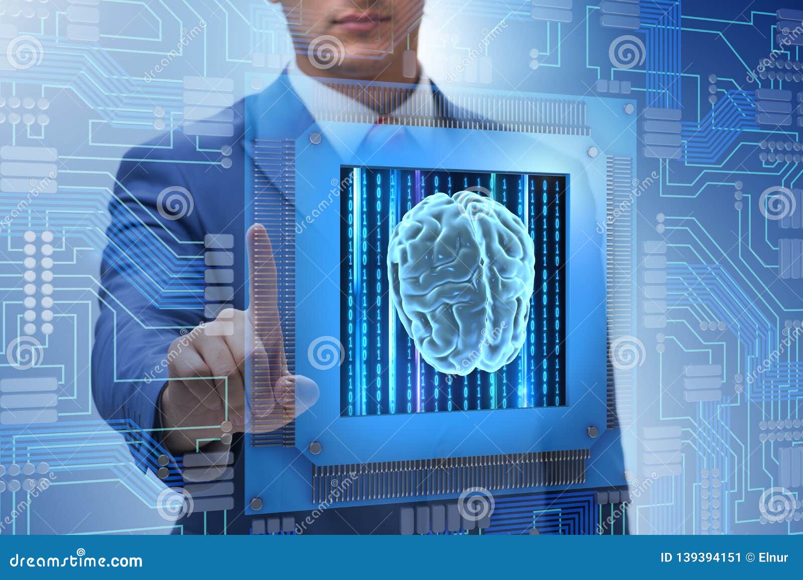 The Cognitive Computing Concept As Modern Technology Stock Image ...
