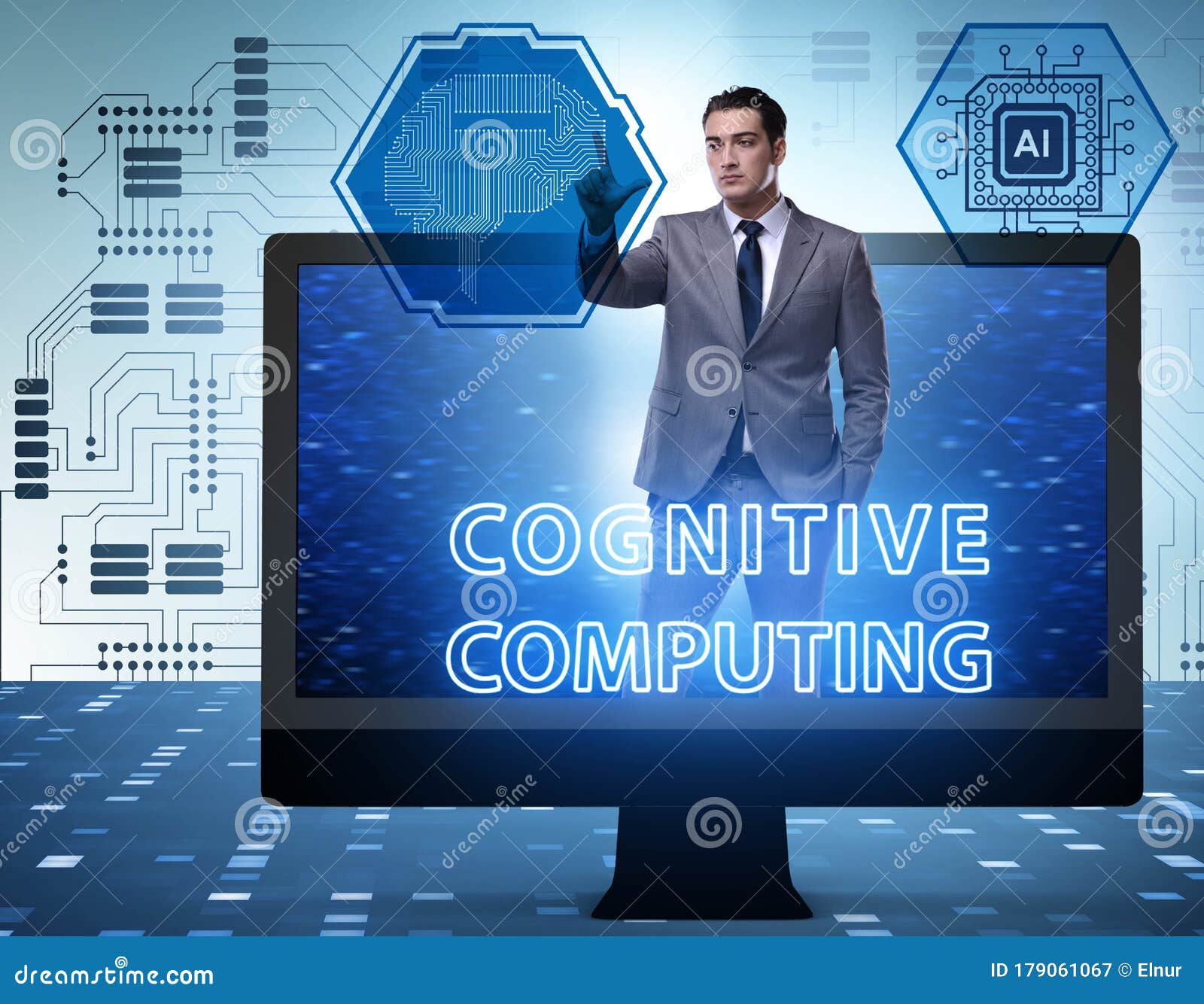 Cognitive Computing Concept As Modern Technology Stock Image - Image of ...