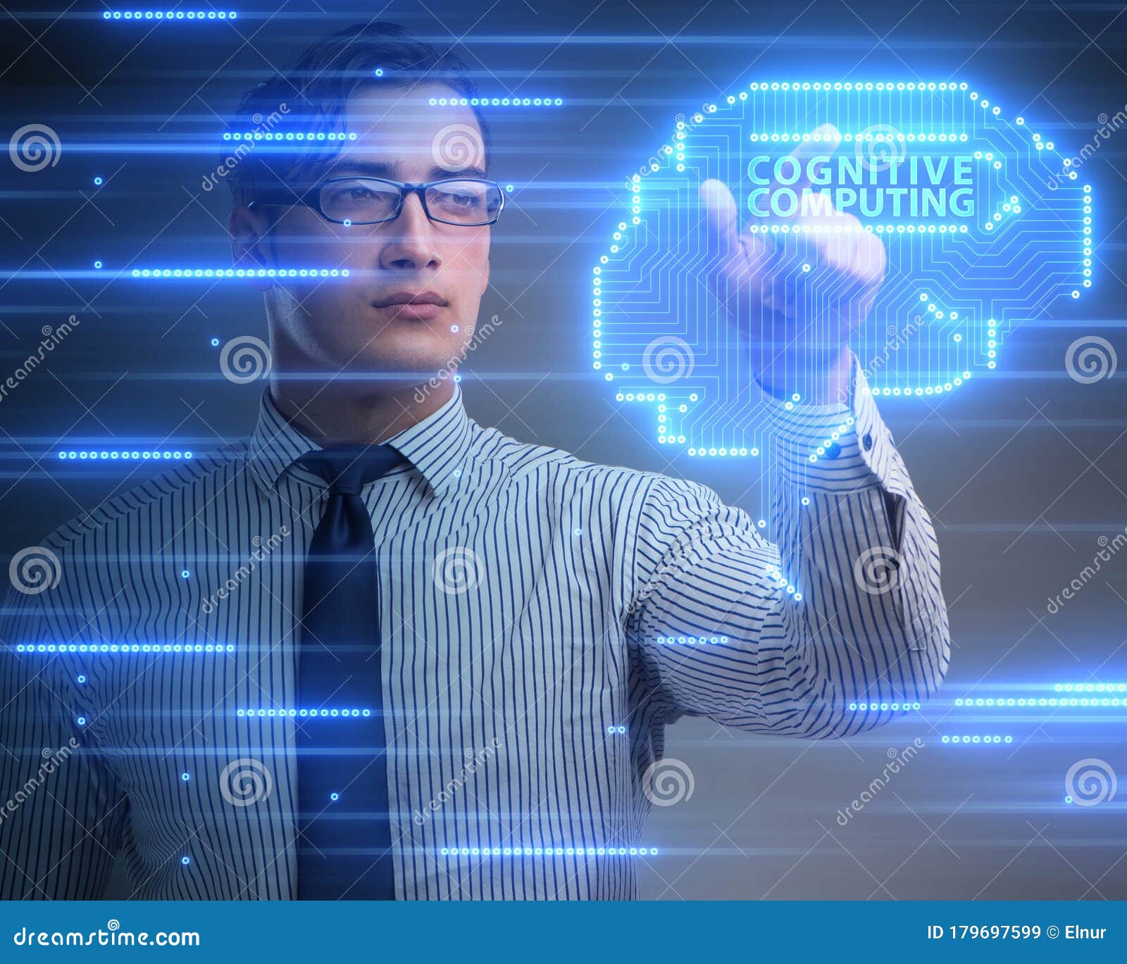 Cognitive Computing Concept As Modern Technology Stock Image - Image of ...