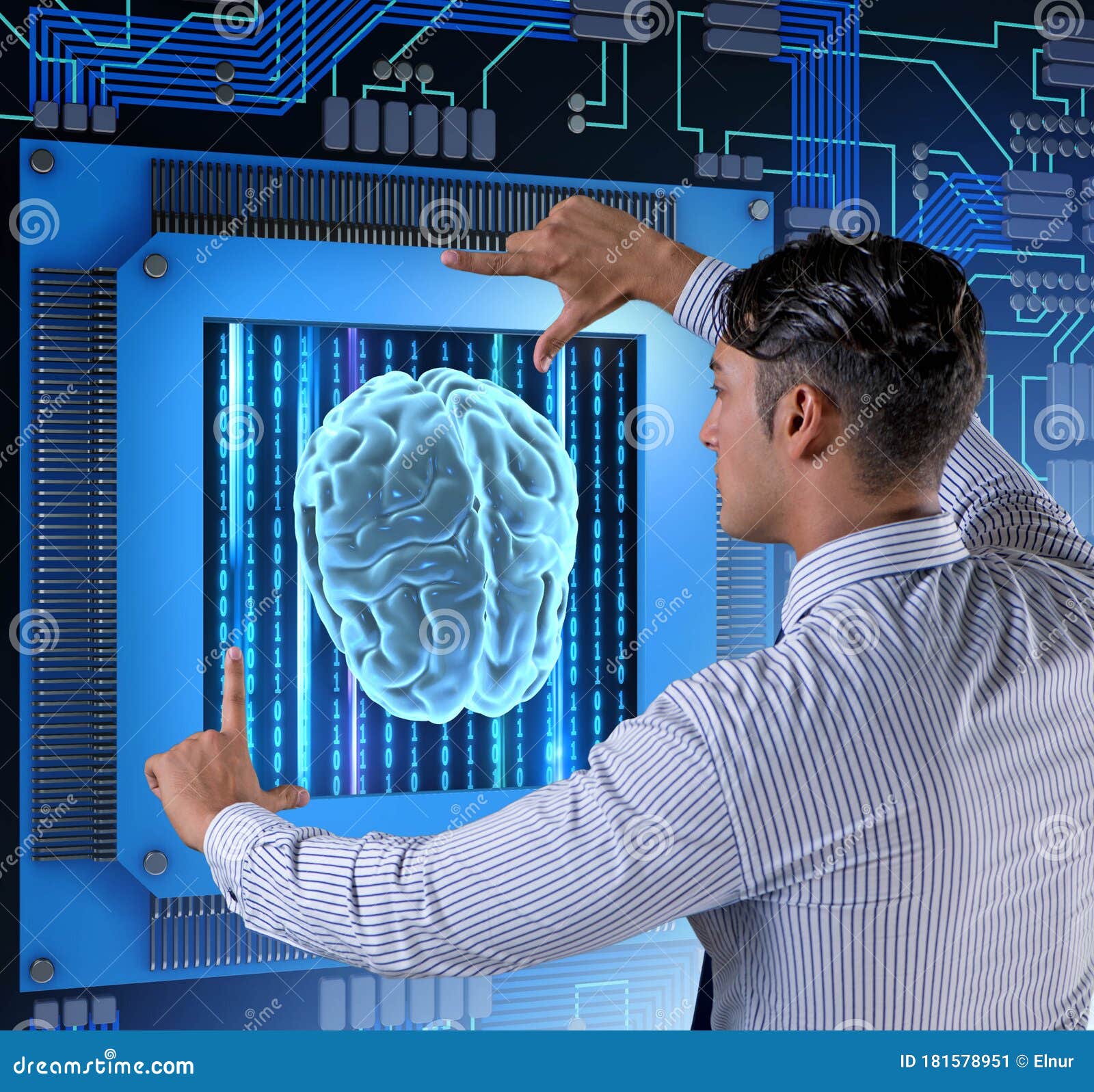 Cognitive Computing Concept As Modern Technology Stock Image - Image of ...