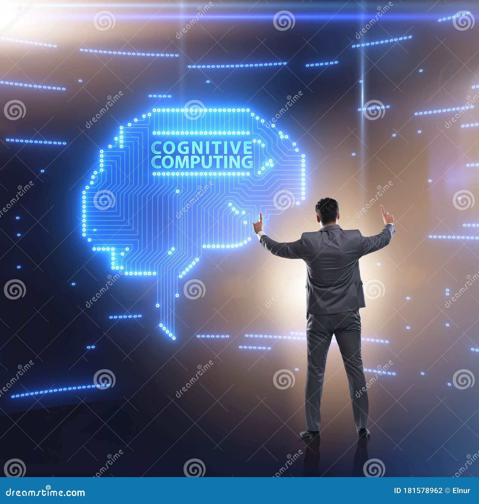 Cognitive Computing Concept As Modern Technology Stock Photo - Image of ...