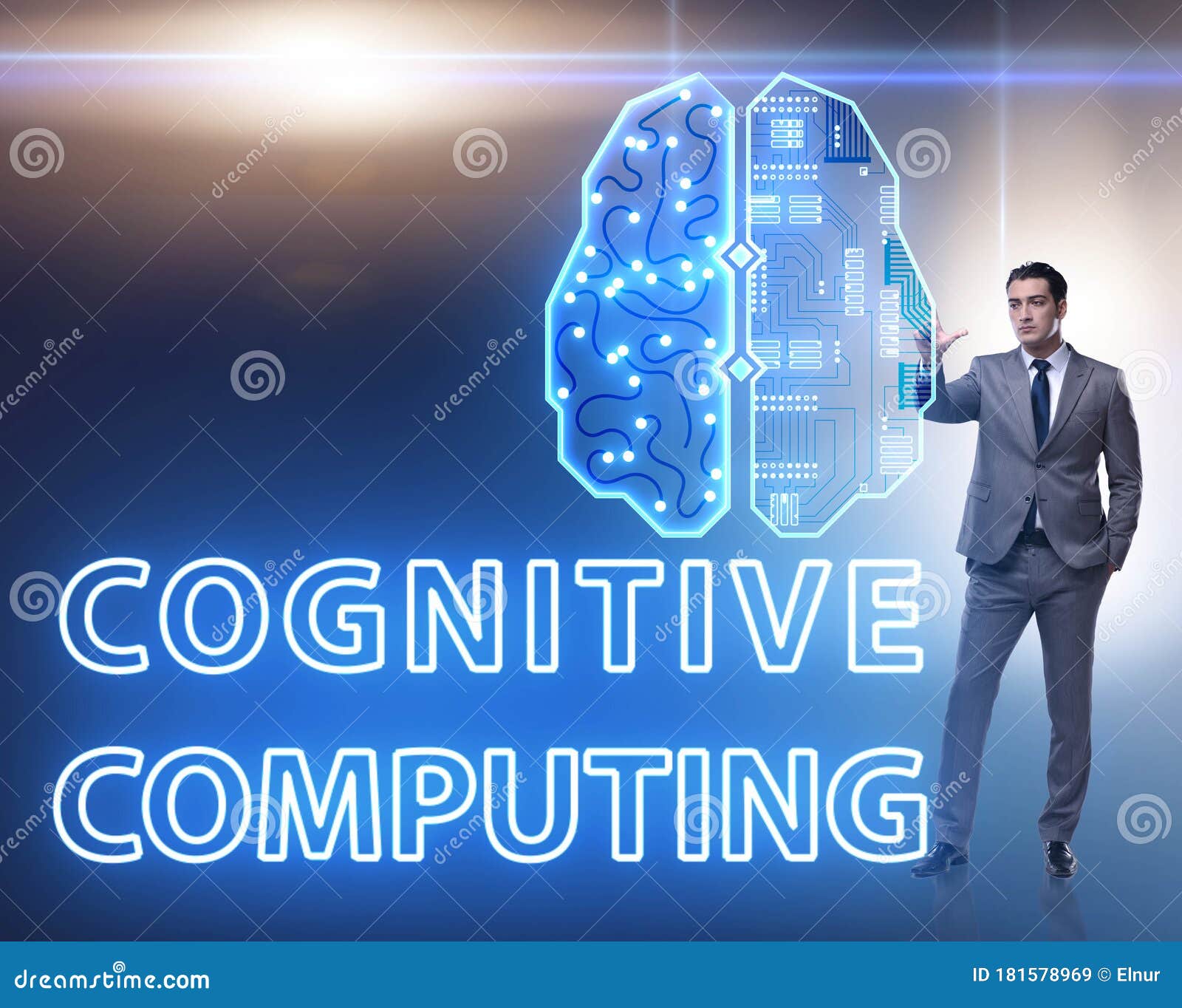 Cognitive Computing Concept As Modern Technology Stock Image - Image of ...