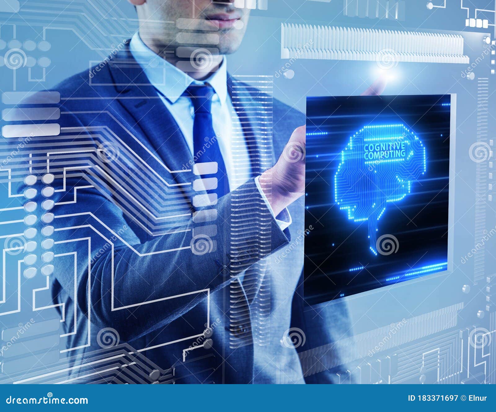 Cognitive Computing Concept As Modern Technology Stock Image - Image of ...