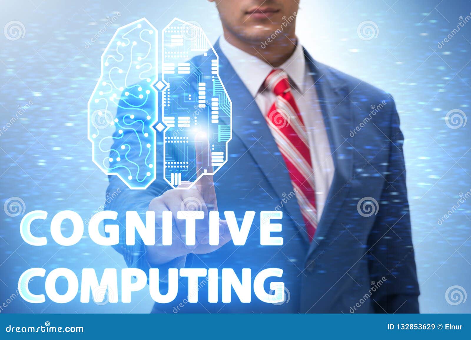 The Cognitive Computing Concept As Modern Technology Stock Image ...