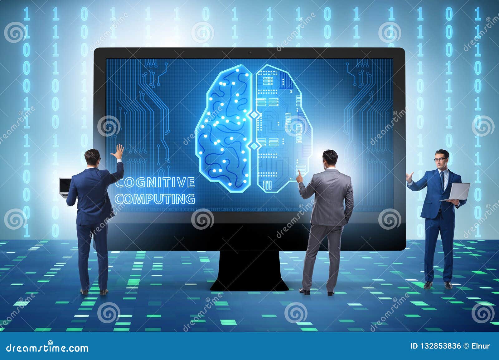 The Cognitive Computing Concept As Modern Technology Stock Photo ...