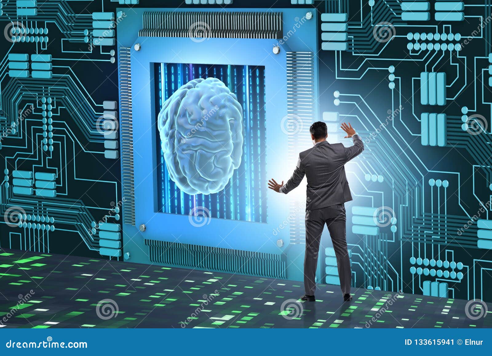 The Cognitive Computing Concept As Modern Technology Stock Image ...