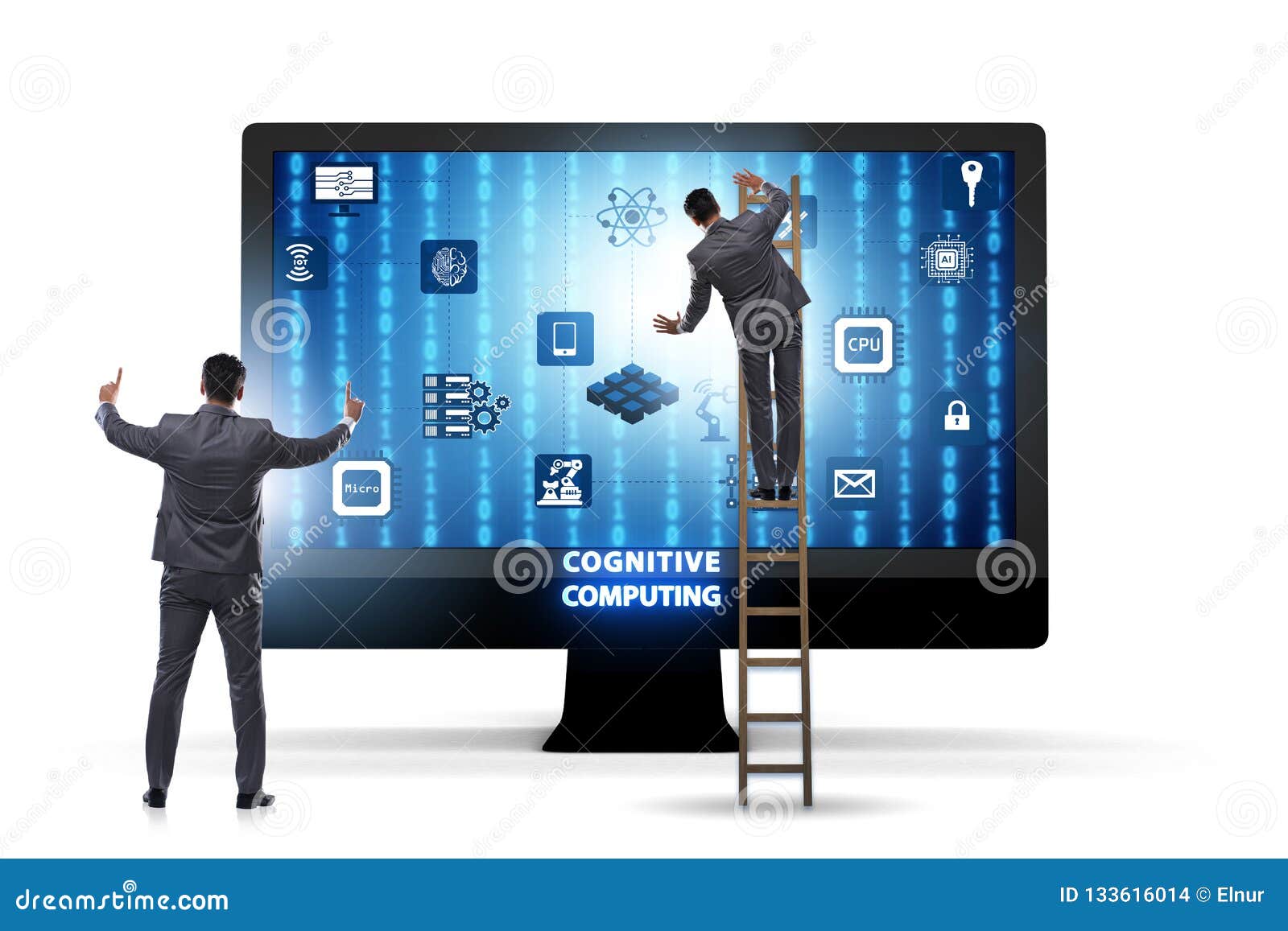The Cognitive Computing Concept As Modern Technology Stock Photo ...