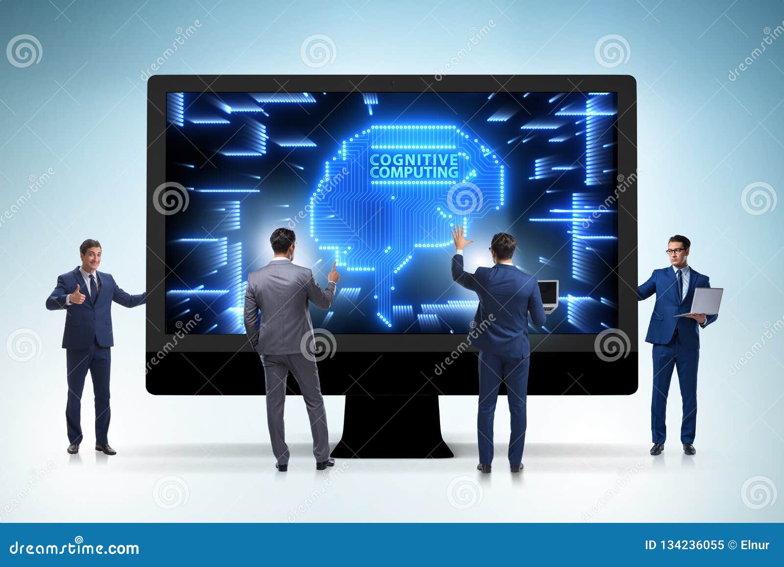 The Cognitive Computing Concept As Modern Technology Stock Image ...