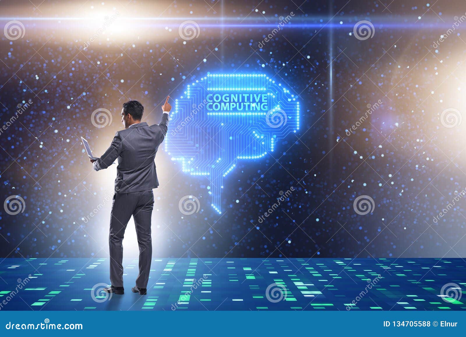 The Cognitive Computing Concept As Modern Technology Stock Photo ...