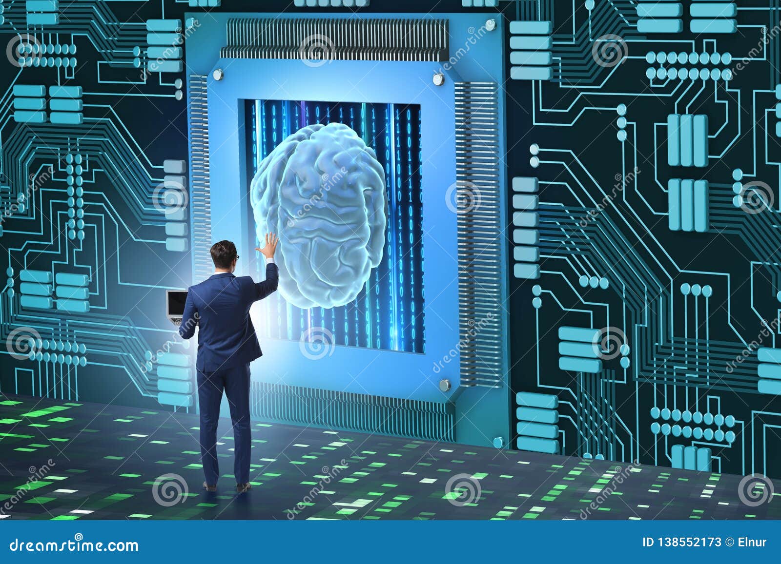 The Cognitive Computing Concept As Modern Technology Stock Image ...