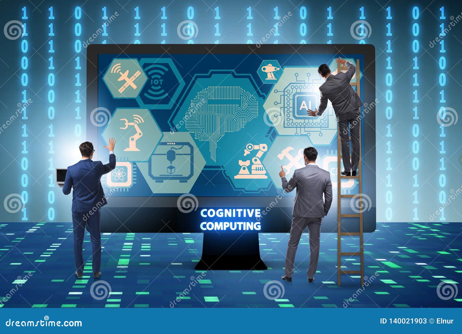 The Cognitive Computing Concept As Modern Technology Stock Image ...