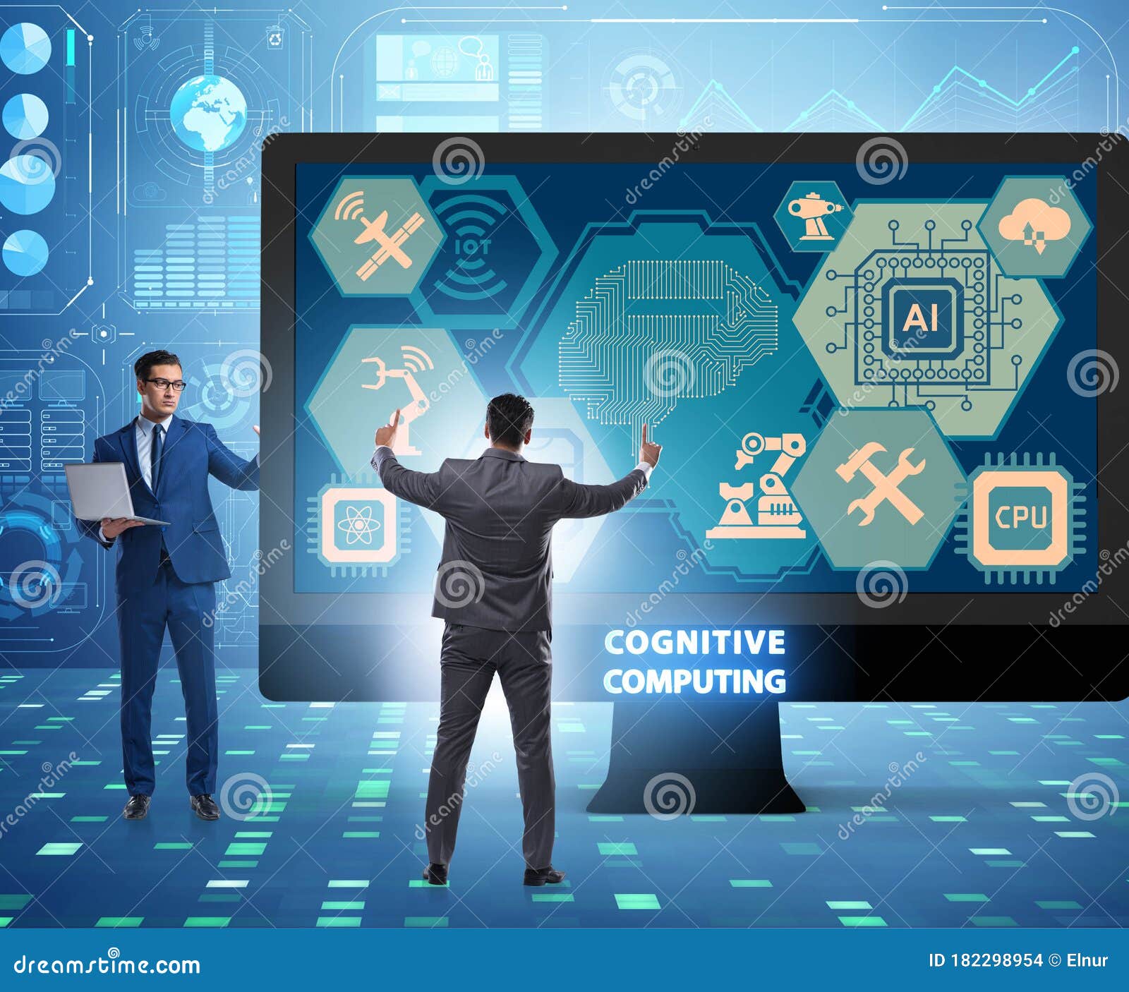 Cognitive Computing Concept As Modern Technology Stock Photo - Image of ...