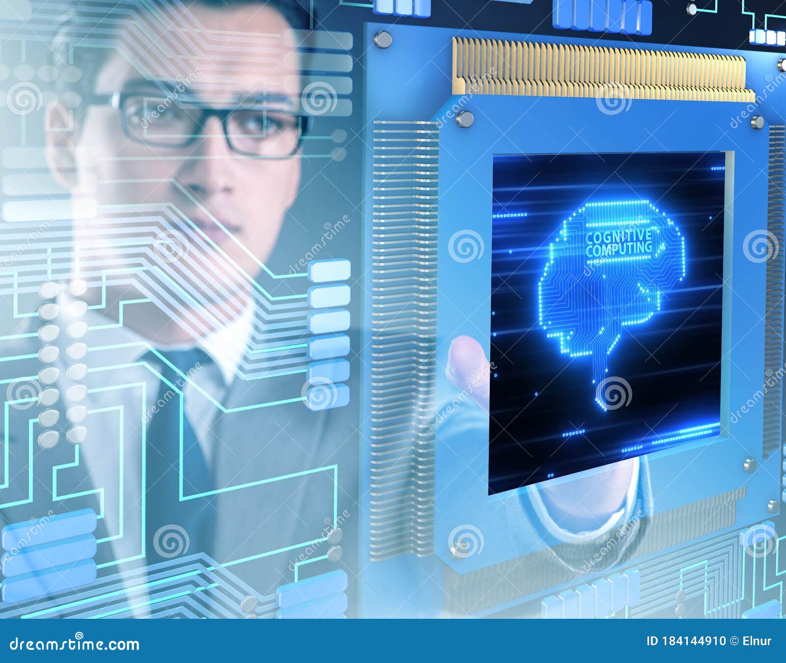 Cognitive Computing Concept As Modern Technology Stock Photo - Image of ...
