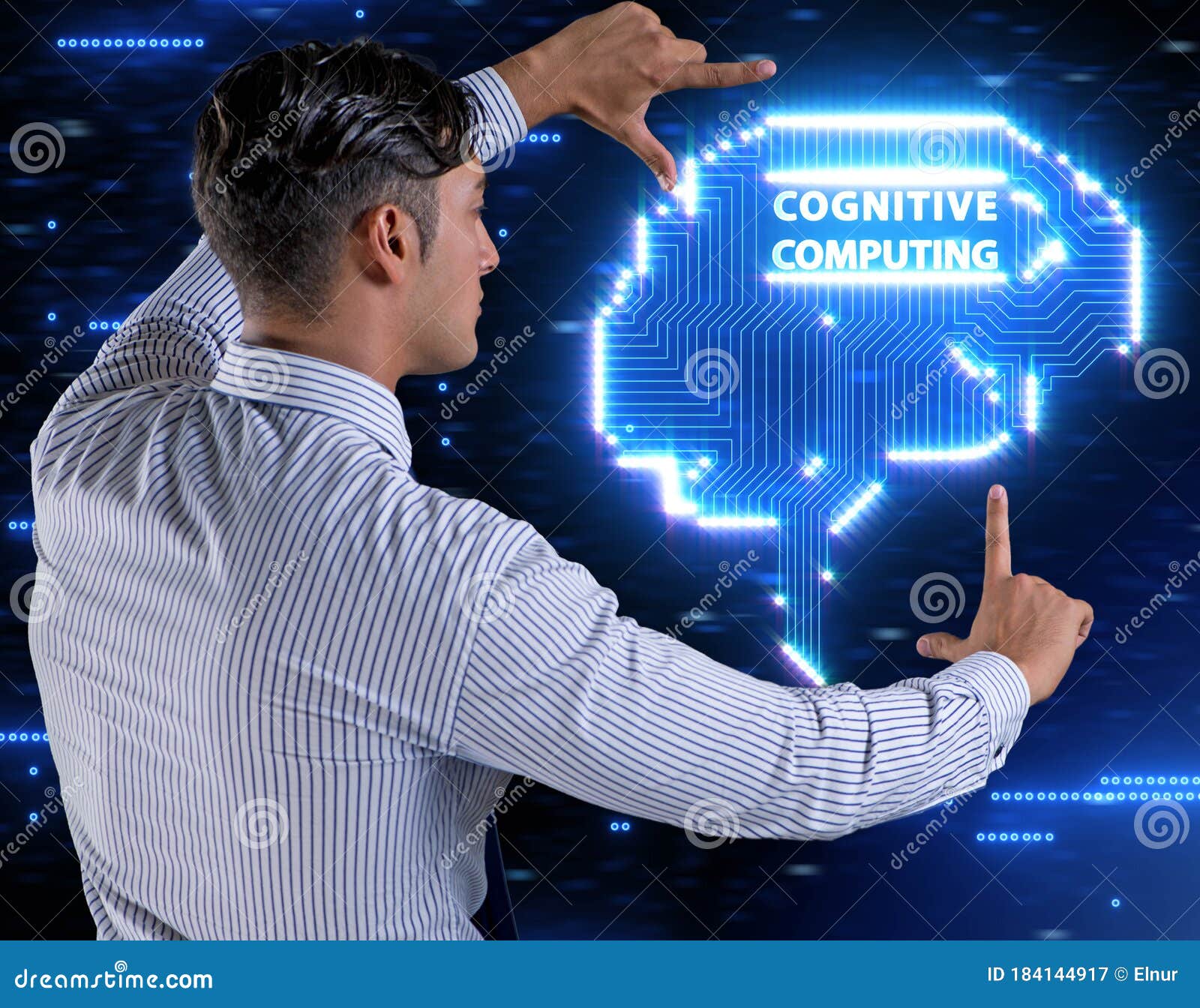 Cognitive Computing Concept As Modern Technology Stock Image - Image of ...