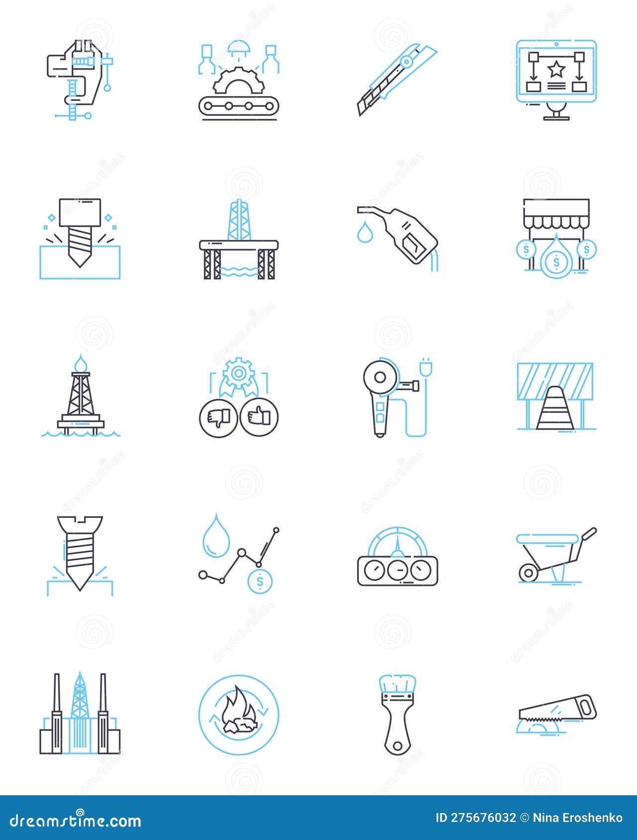 Cognitive Computing Linear Icons Set. Intelligence, Learning ...