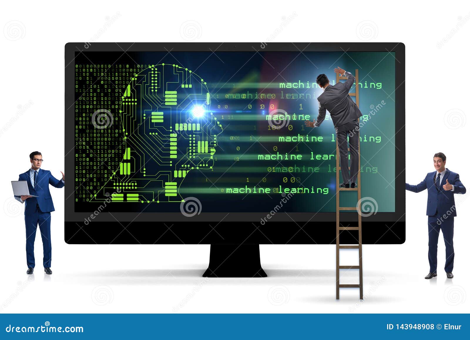 The Cognitive Computing and Machine Learning Concept Stock Photo ...