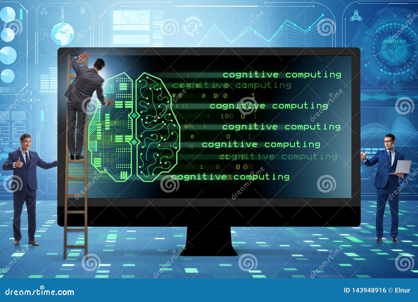 The Cognitive Computing and Machine Learning Concept Stock Photo ...