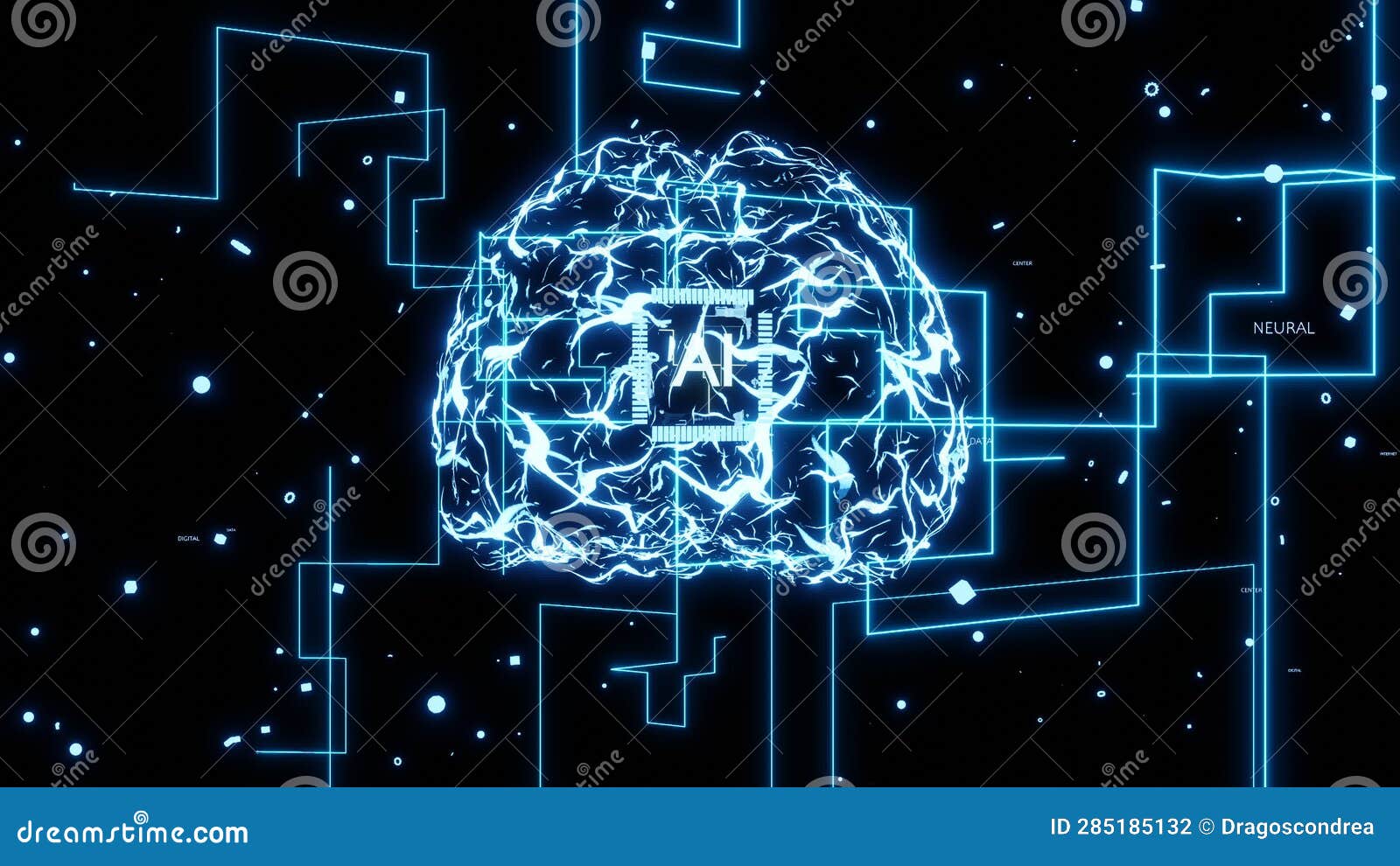 AI Neural Network Replicating Brain Stock Footage - Video of futuristic, intelligence: 285185132