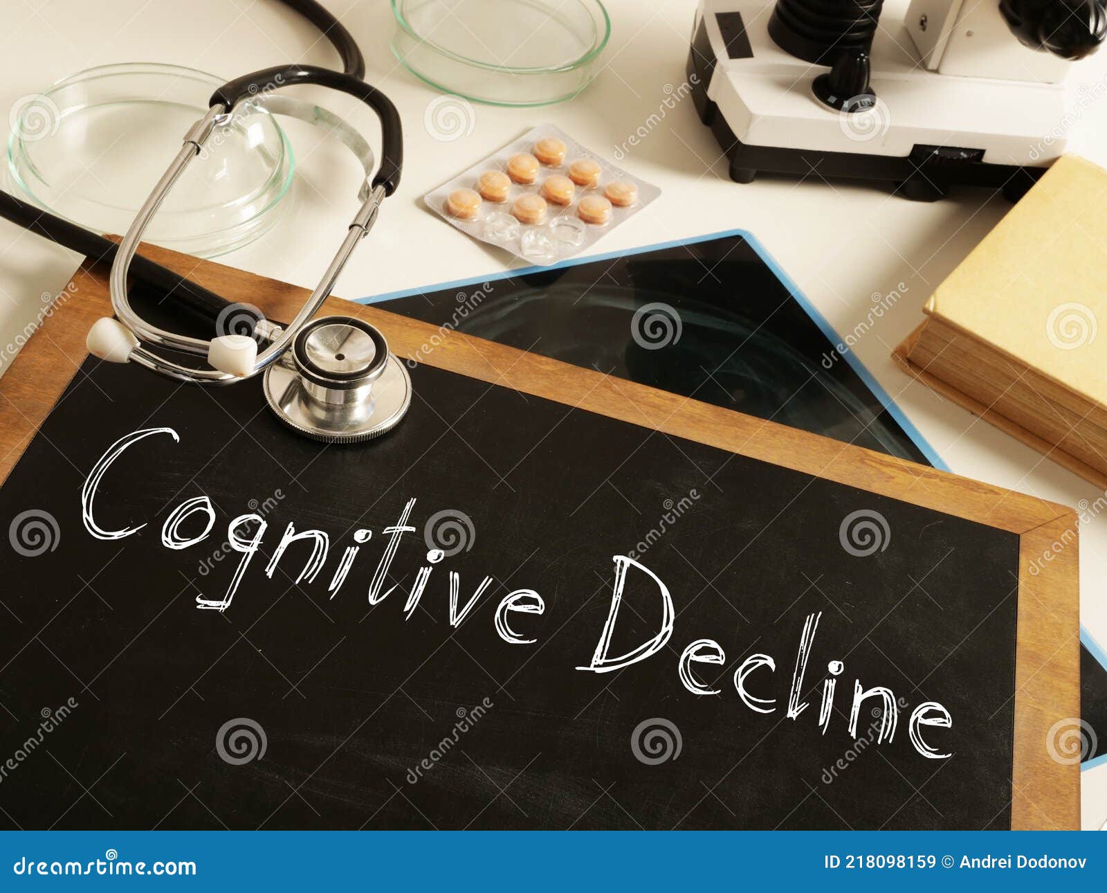 Cognitive Decline is Shown on the Photo Using the Text Stock Image ...