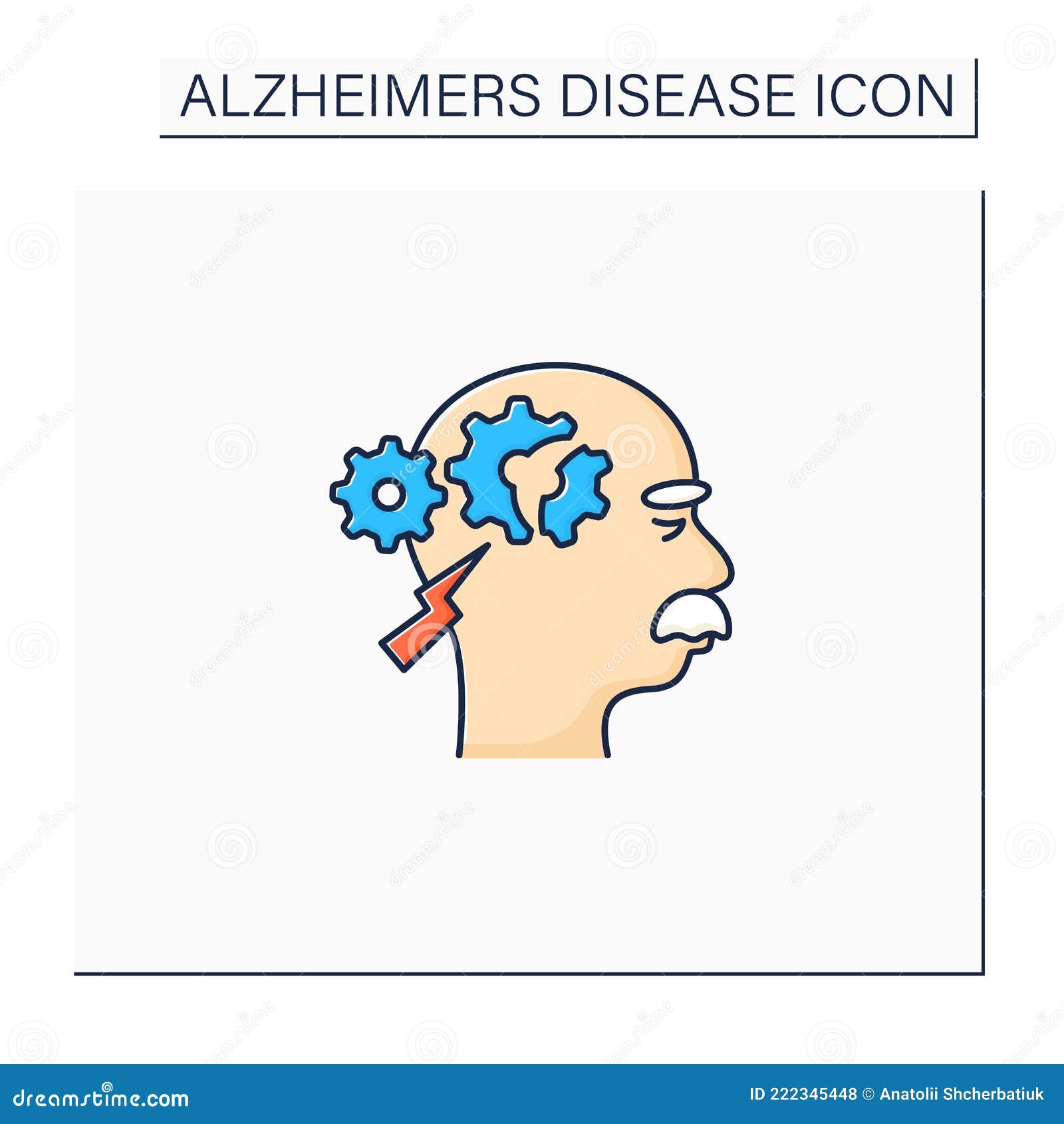 Cognitive Deficits Color Icon Stock Vector - Illustration of problems ...