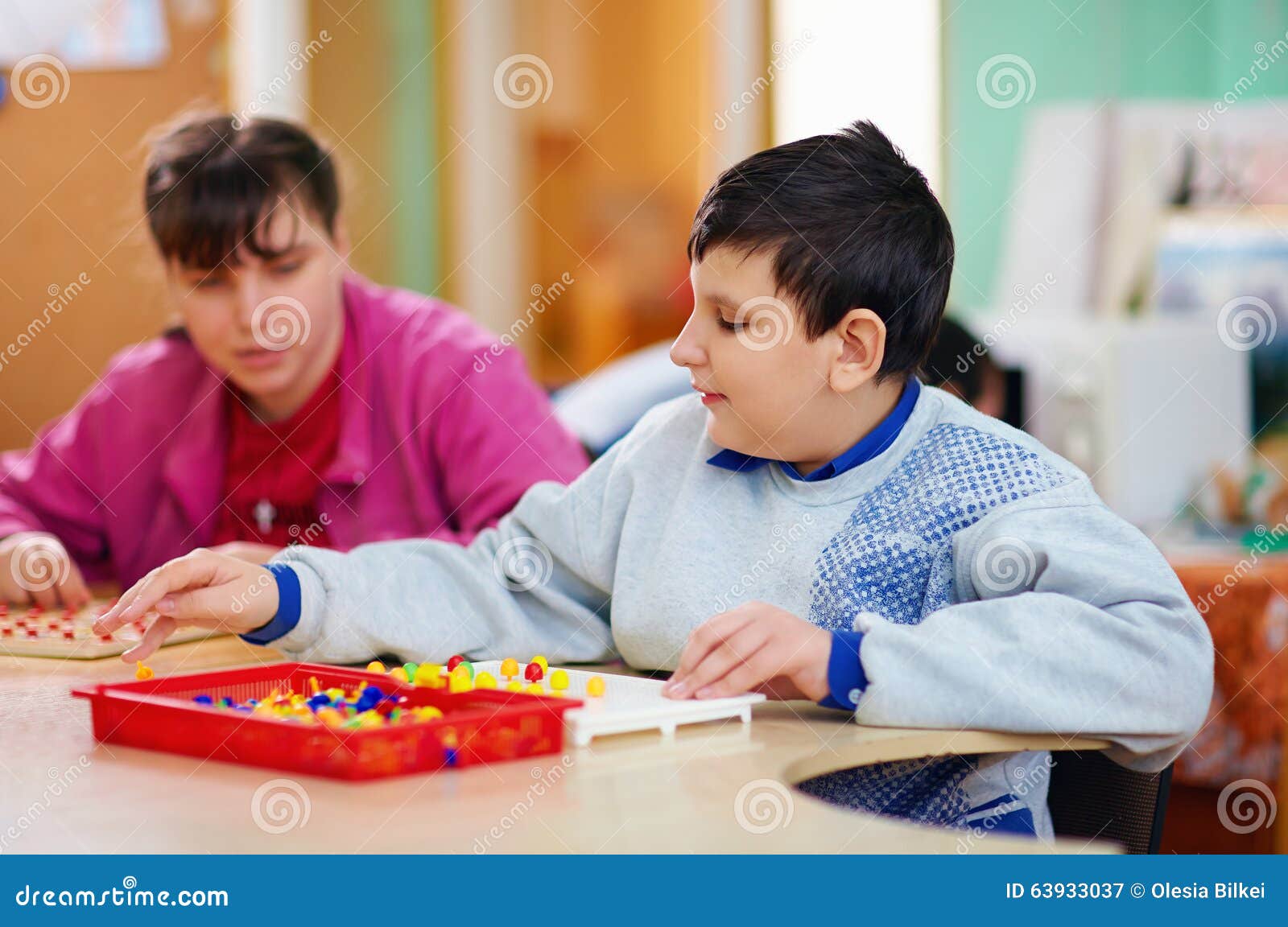Cognitive Development of Kids with Disabilities Stock Image - Image of ...