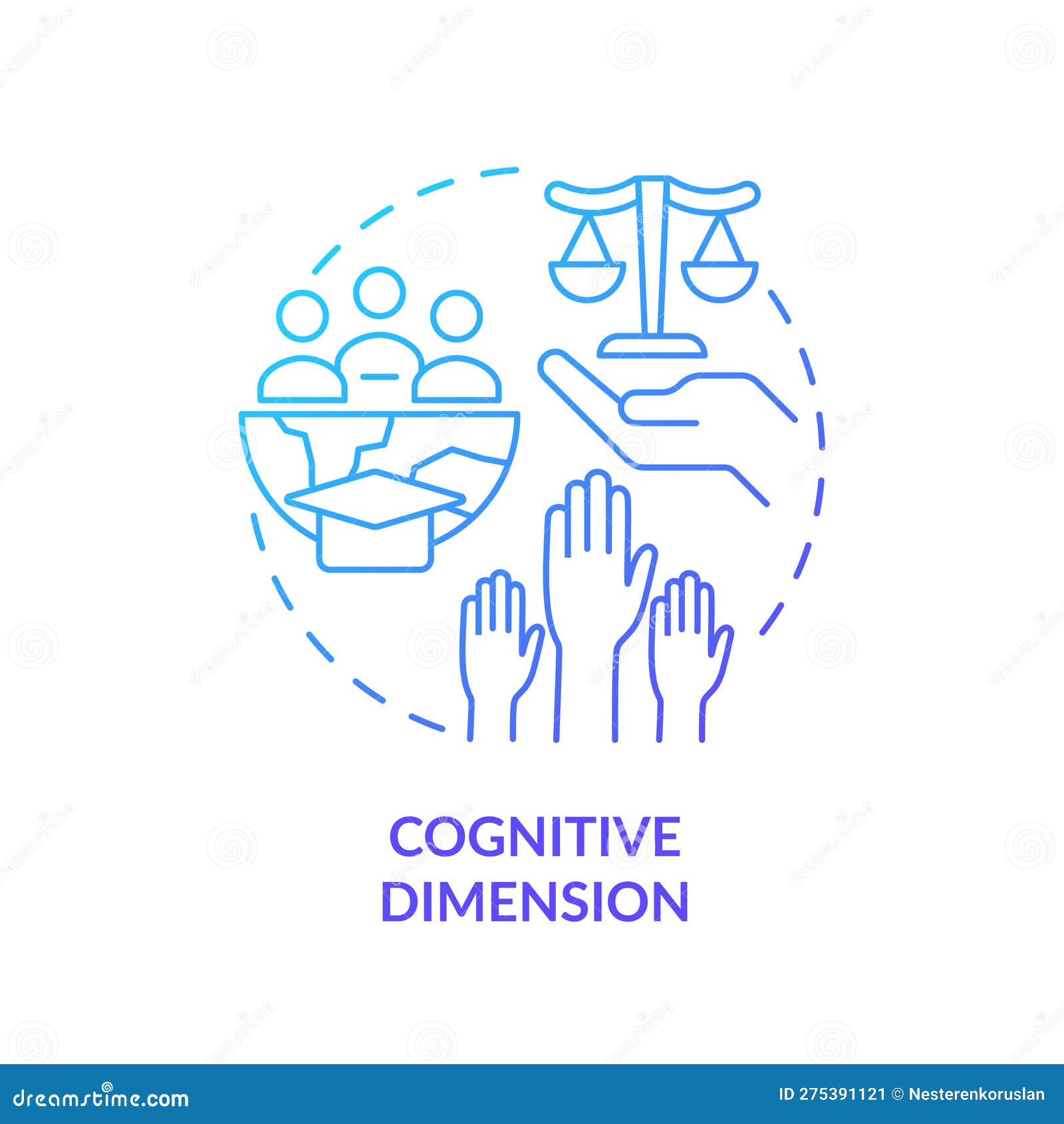 Cognitive Dimension Blue Gradient Concept Icon Cartoon Vector ... Cognitive Dimension Blue Gradient Concept Icon Cartoon Vector ...