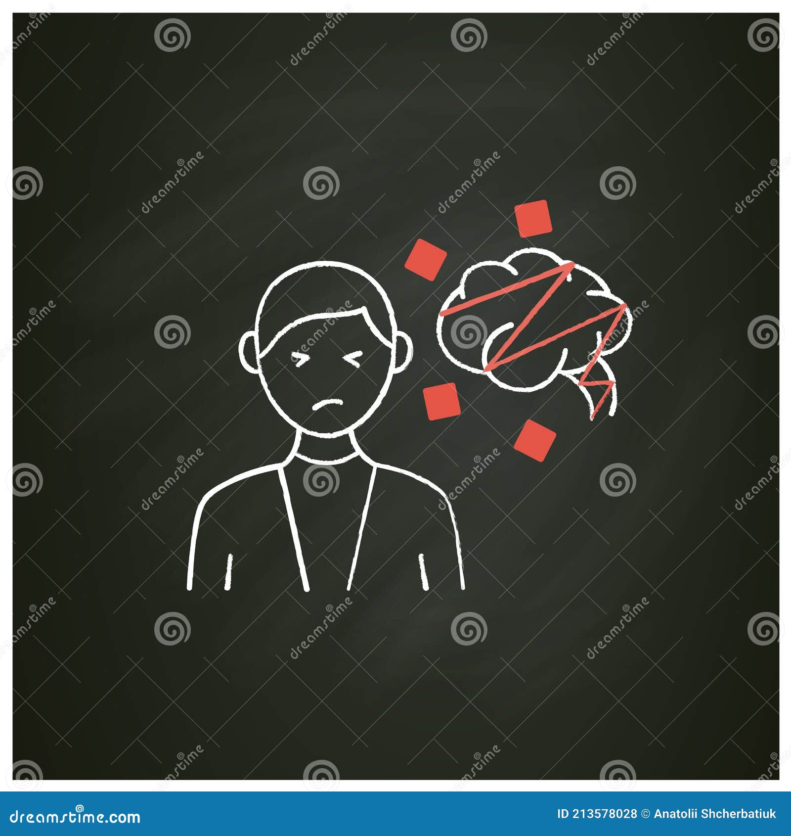 Cognitive Dissonance Chalk Icon Stock Vector - Illustration of digital ...