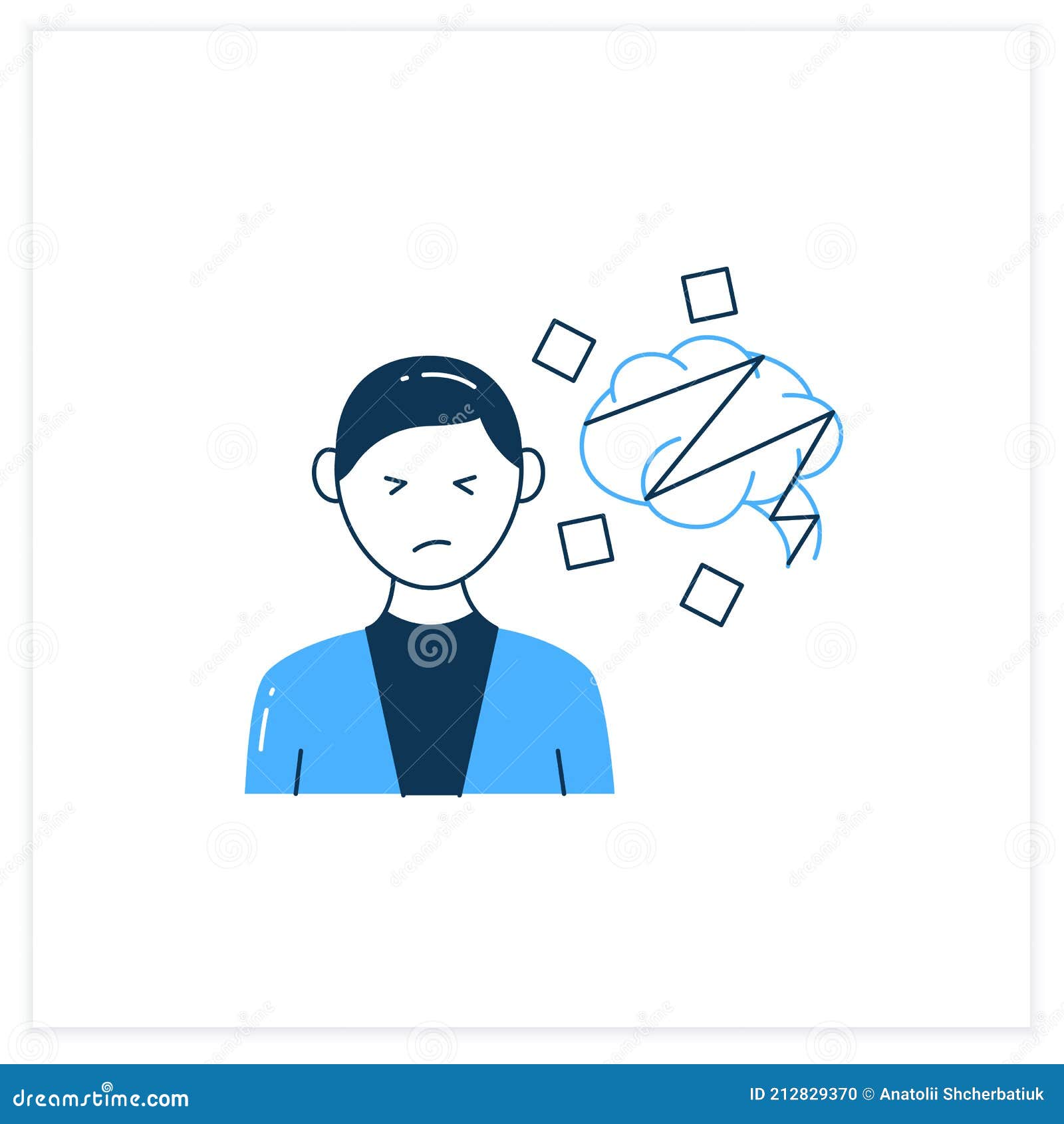 Cognitive Dissonance Flat Icon Stock Vector - Illustration of ability ...