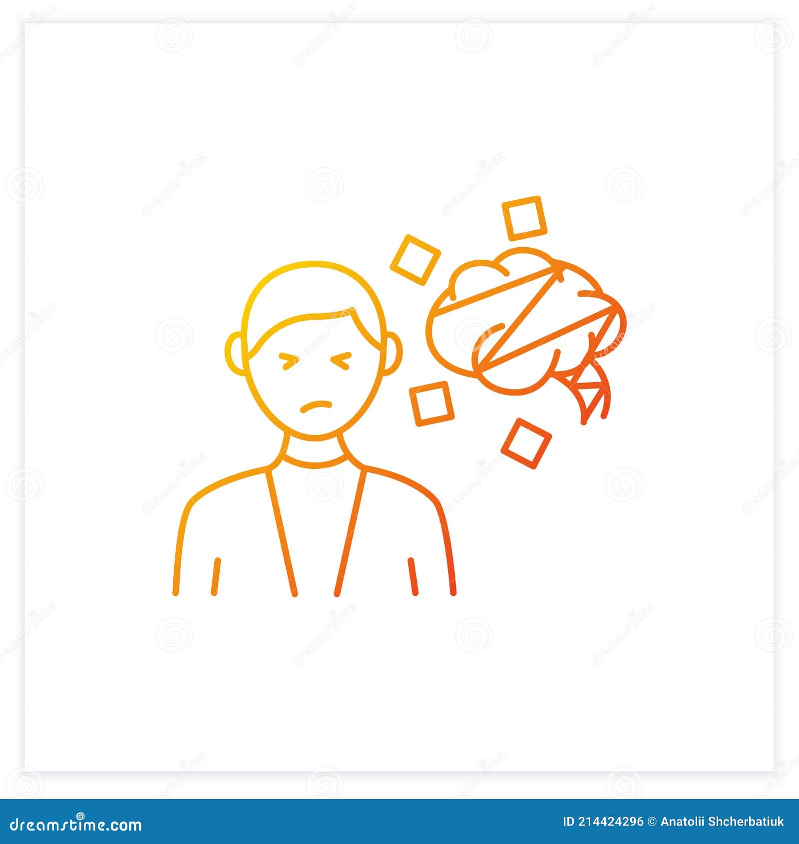 Cognitive Dissonance Gradient Icon Stock Vector - Illustration of ...