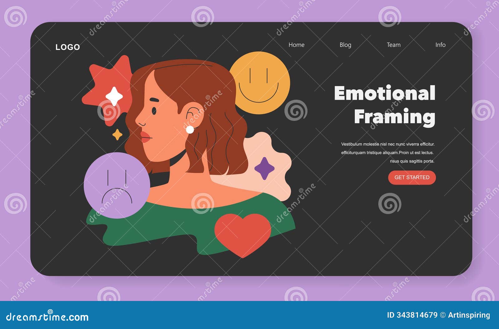 Cognitive Framing. Flat Vector Illustration Stock Illustration ...