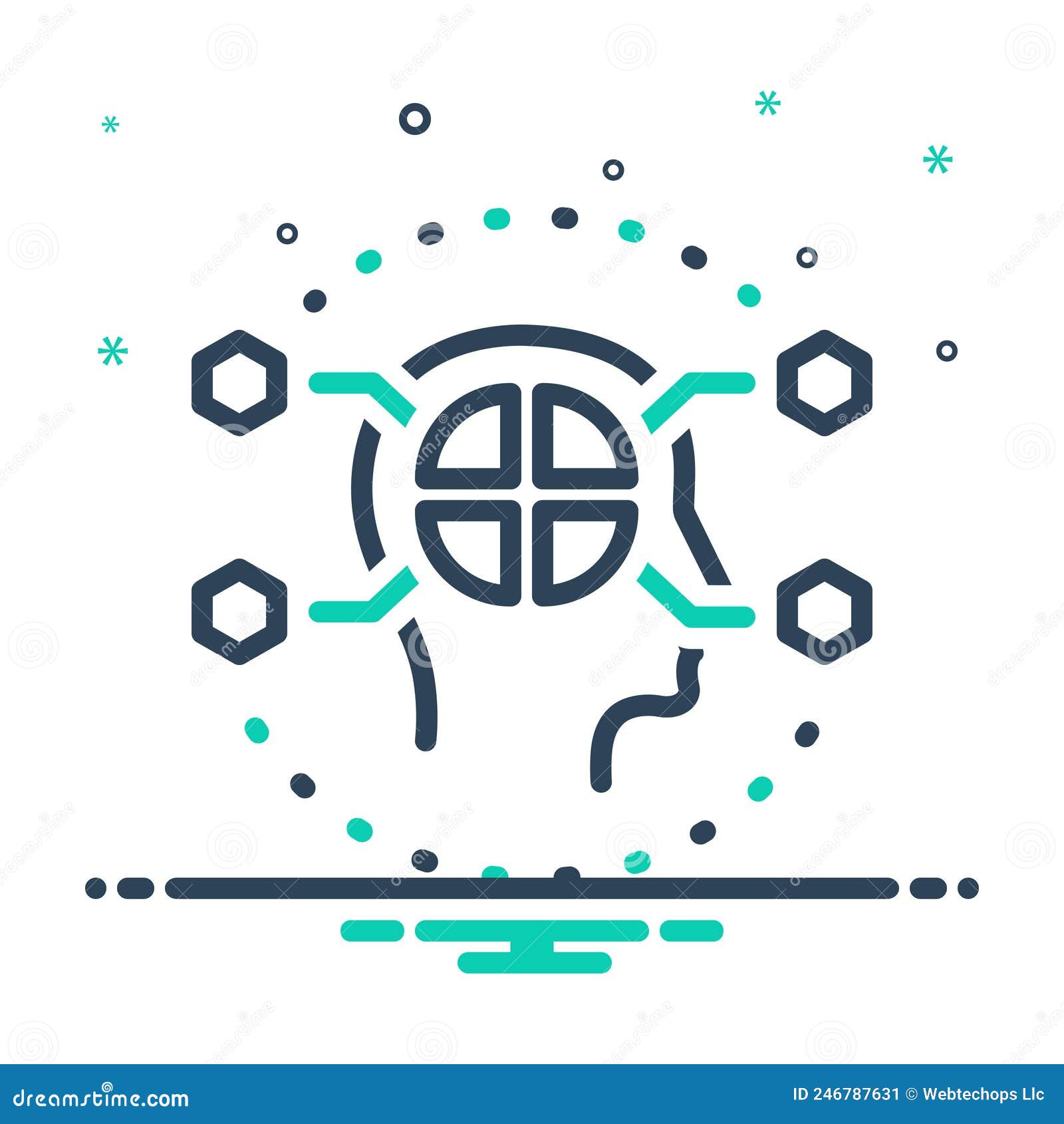 Mix Icon for Cognitive, Emotional and Intellectual Stock Illustration ...