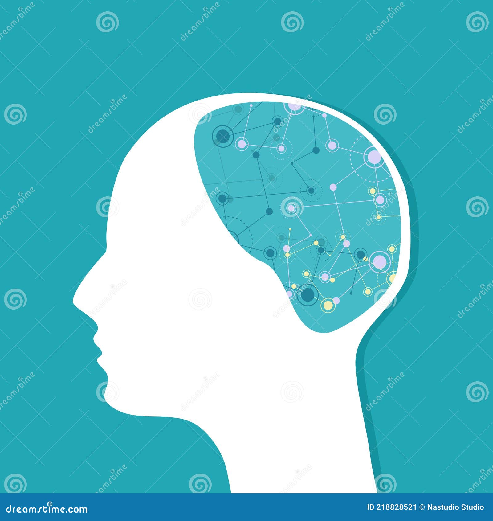 The Cognitive Link in the Human Brain. Vector Illustration Stock Vector ...