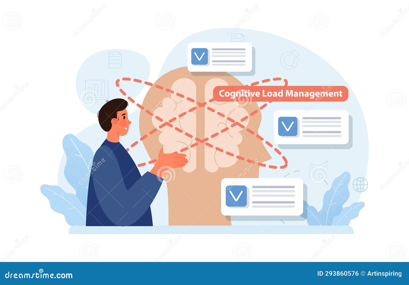 Cognitive Load Concept. Flat Vector | CartoonDealer.com #316629563