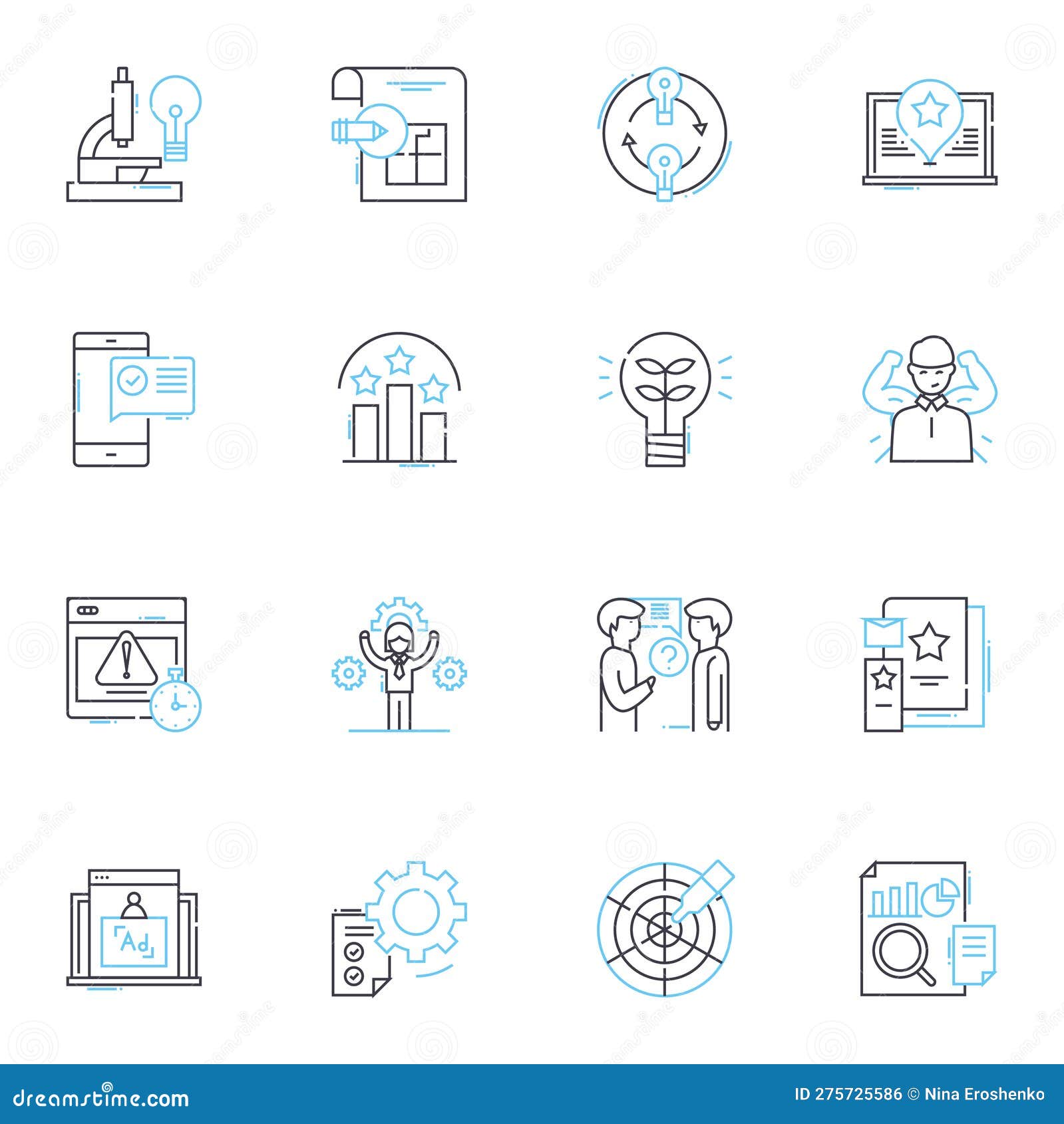 Cognitive Pics Linear Icons Set. Memory, Perception, Attention ... Cognitive Pics Linear Icons Set. Memory, Perception, Attention ...