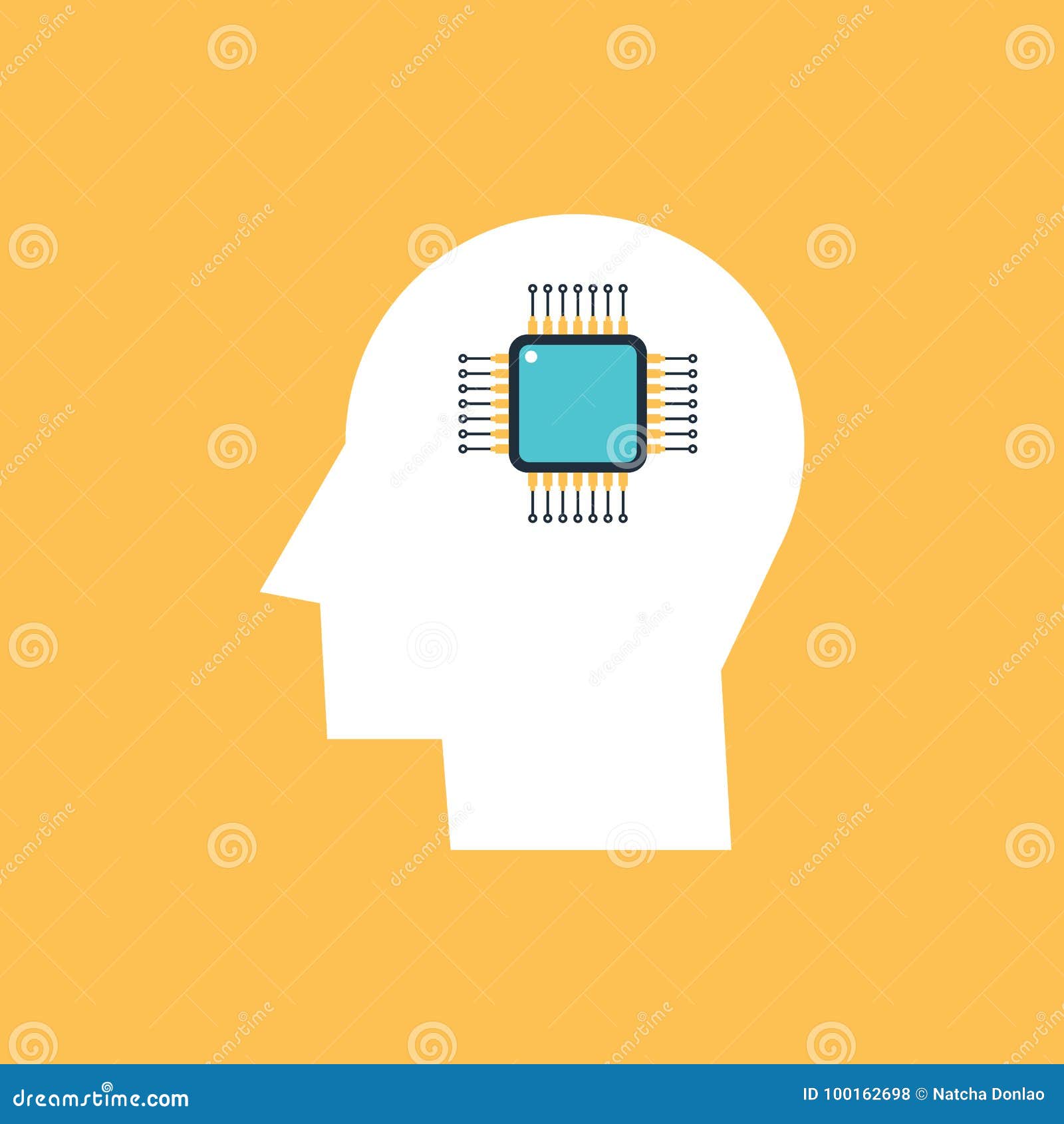 Cognitive Process and Thinking Flat Design Concept Stock Vector ...