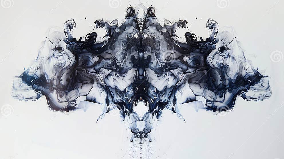 Cognitive Reflections: Exploring the Mind through Inkblots Stock ...