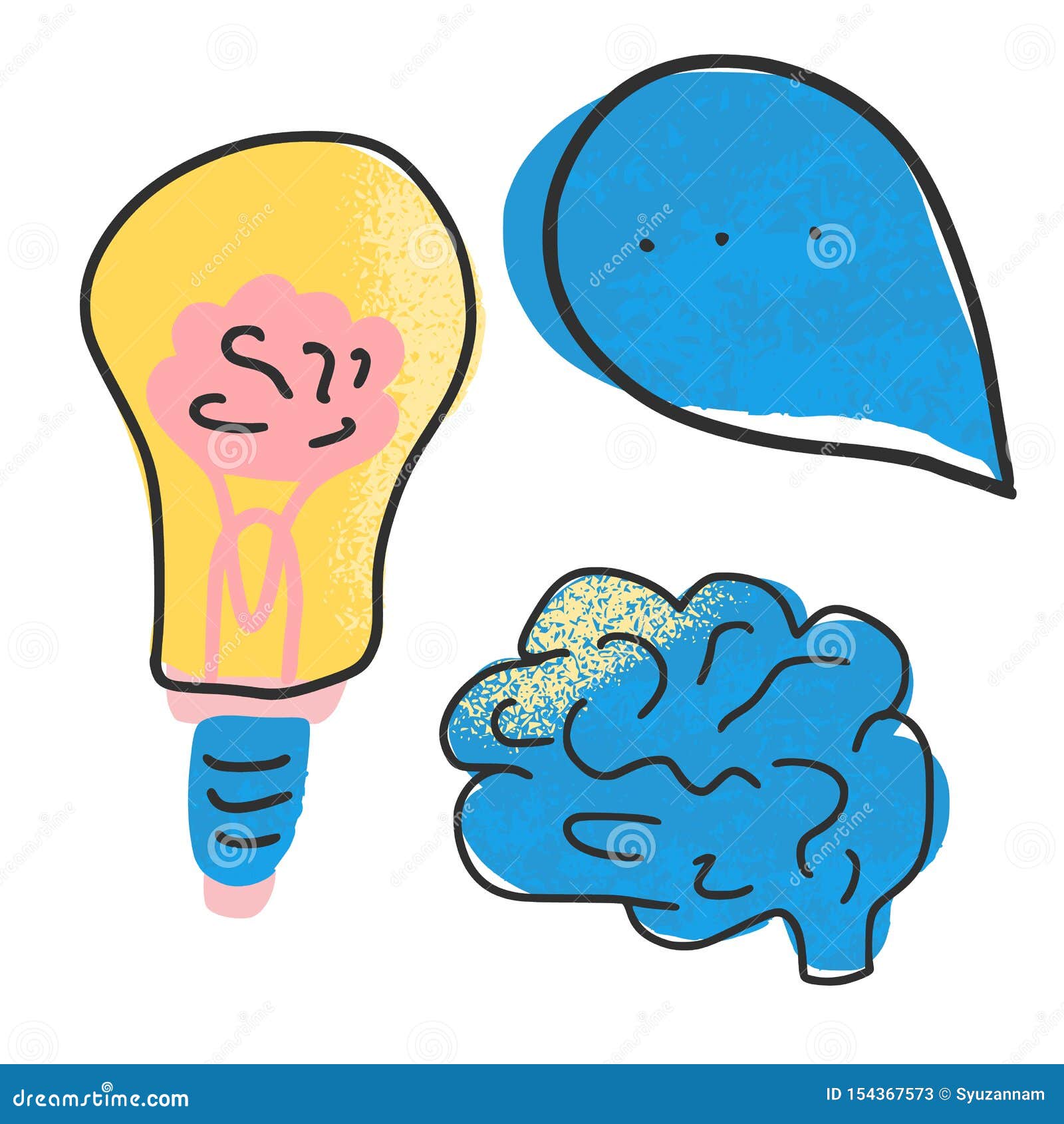 Cognitive Science Concept. Set of Vector Elements. Stock Vector ...