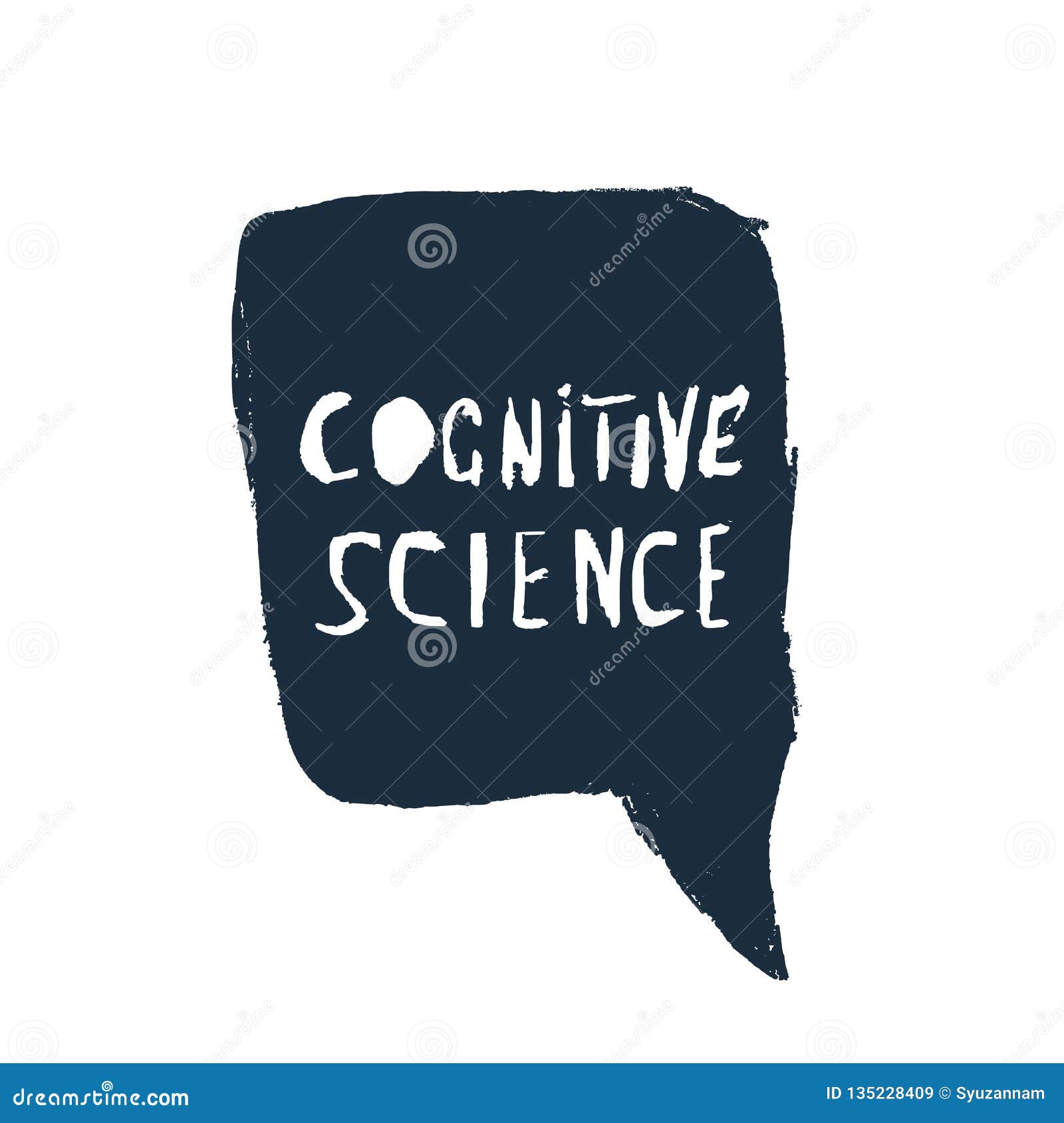 Cognitive Science Handwritten Lettering. Stock Vector - Illustration of ...