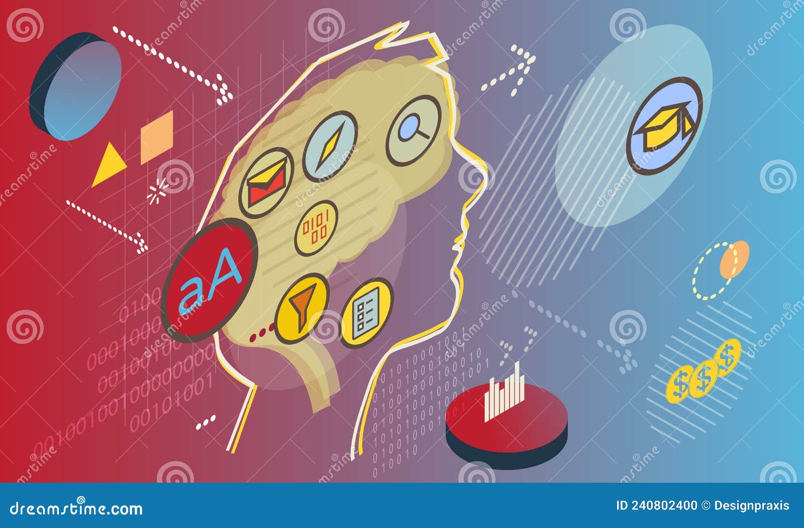 Cognitive Thinking - Challenges - Abstract Illustration Stock Vector ...