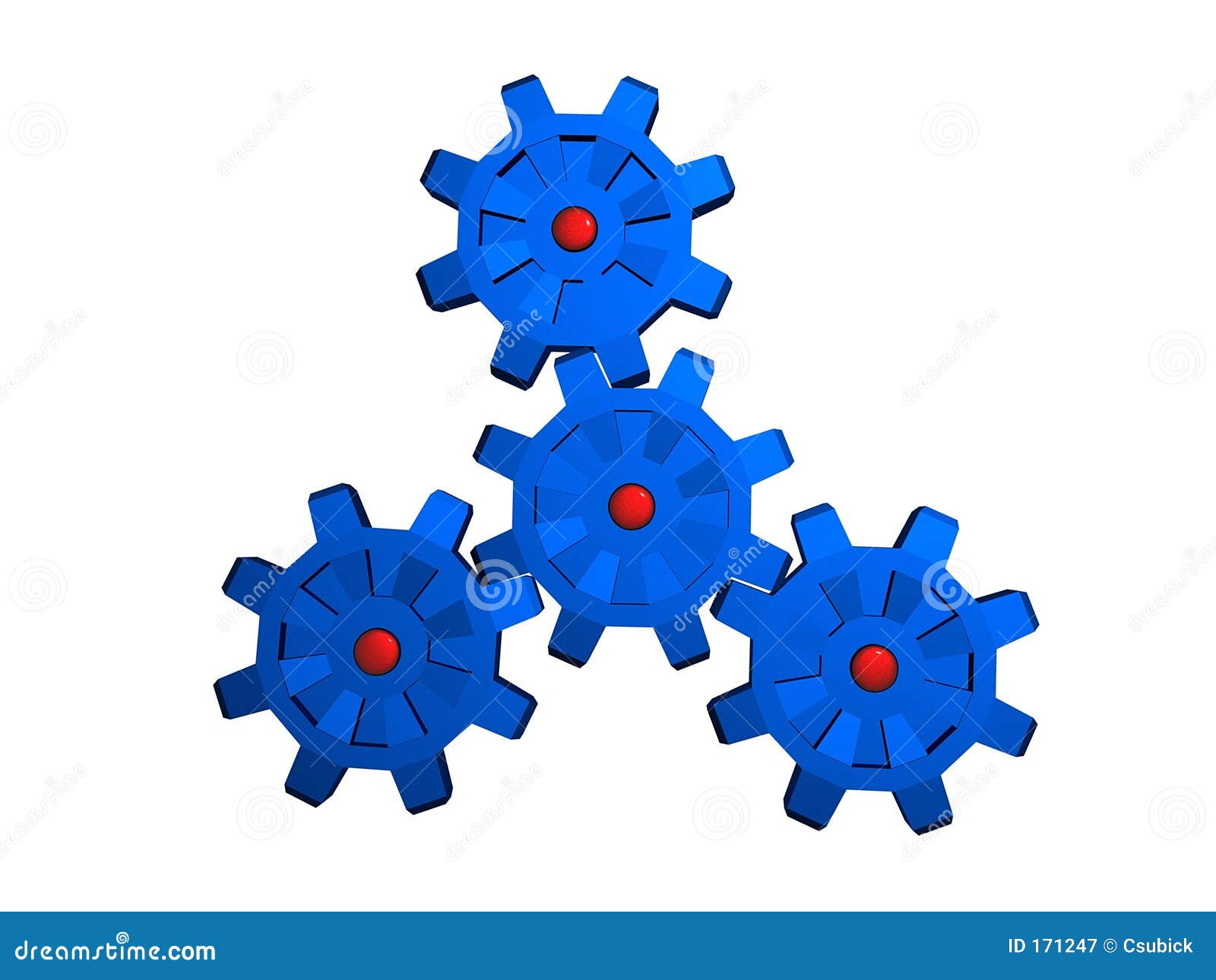 Cogs stock illustration. Illustration of connected, moving - 171247