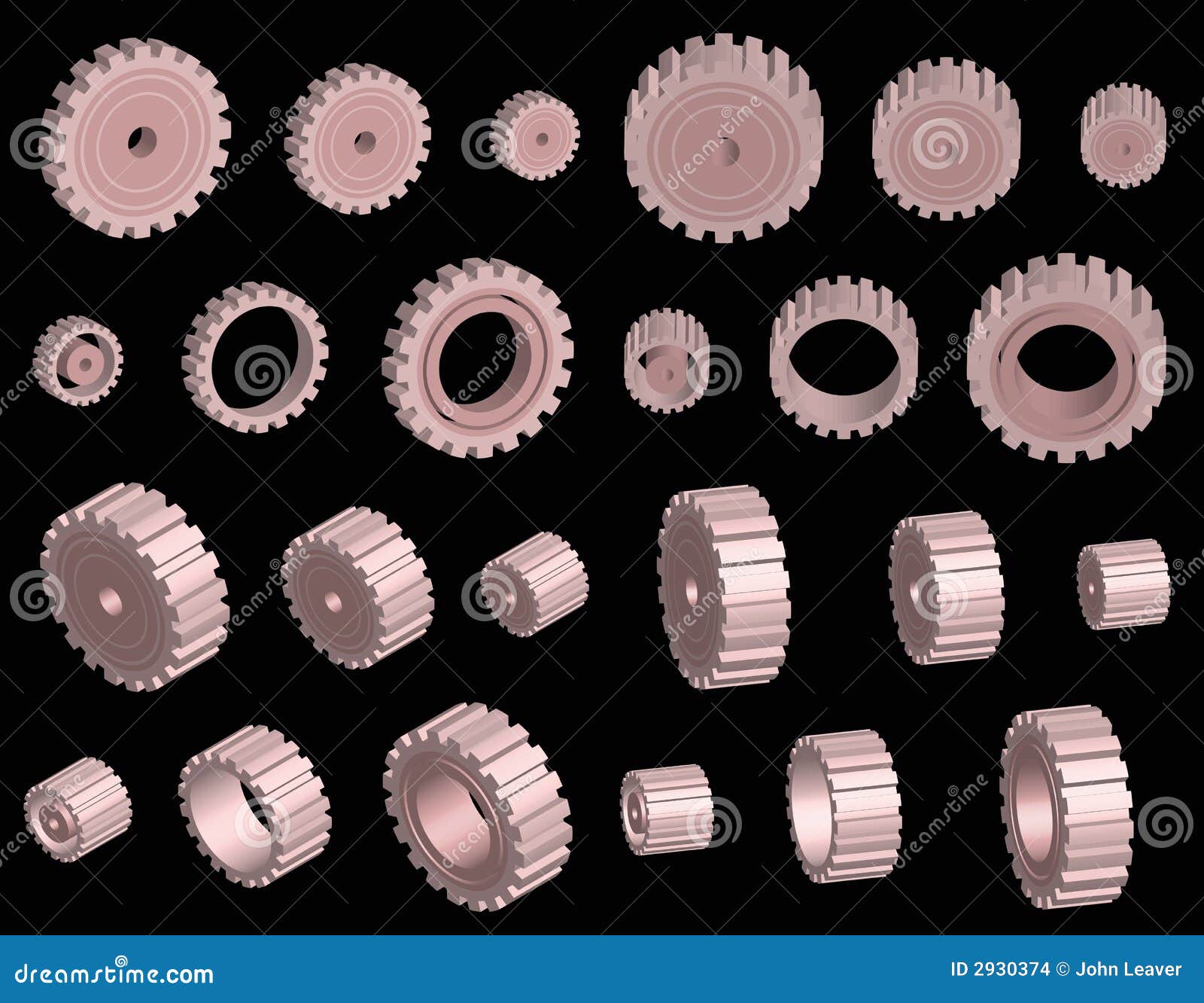 Cogs stock vector. Illustration of teeth, industrial, isometric - 2930374