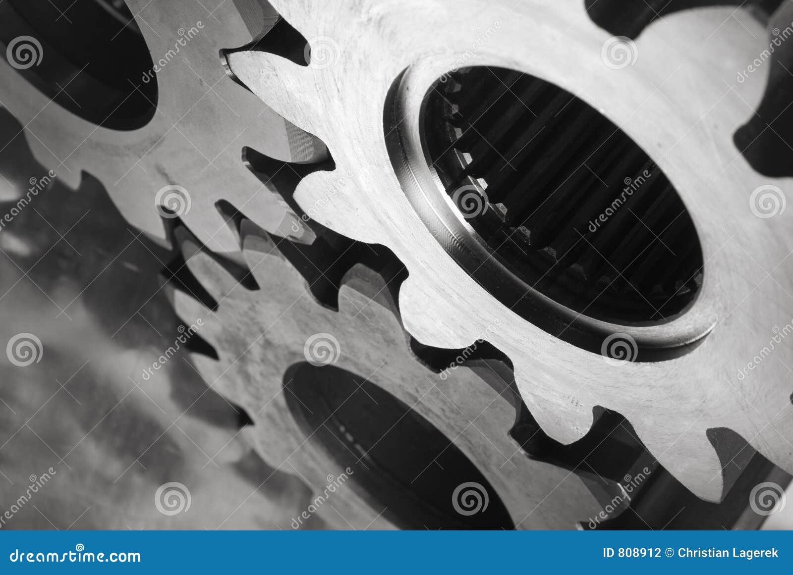 Cogs in black/white stock photo. Image of mechanical, isometric - 808912