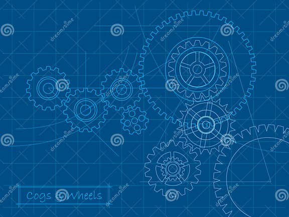Cogs blueprint stock vector. Illustration of background - 8092104