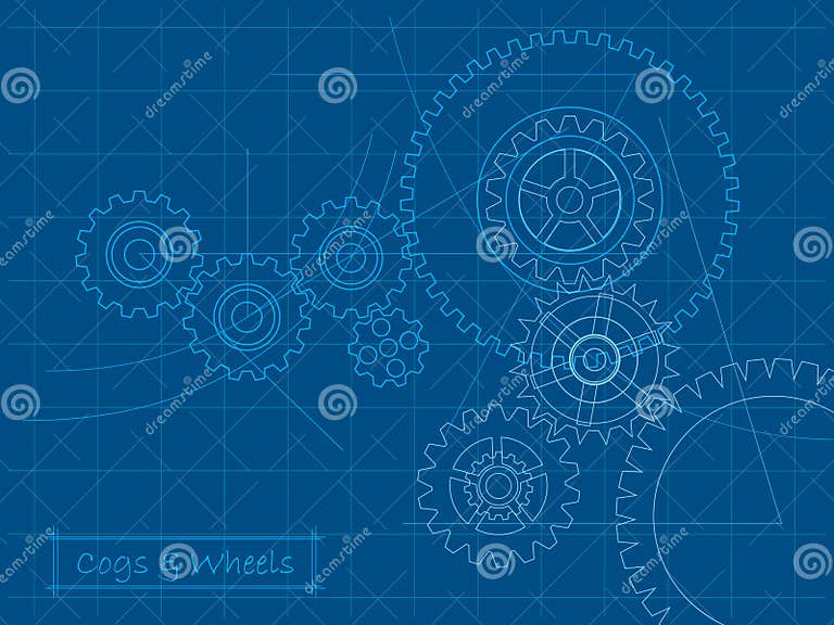 Cogs blueprint stock vector. Illustration of background - 8092104