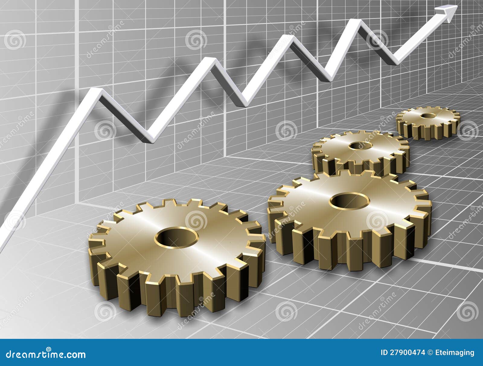 Cogs and chart stock illustration. Illustration of golden - 27900474