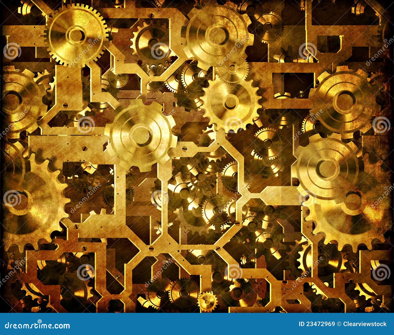 Cogs and Clockwork Steampunk Machinery Stock Illustration ...