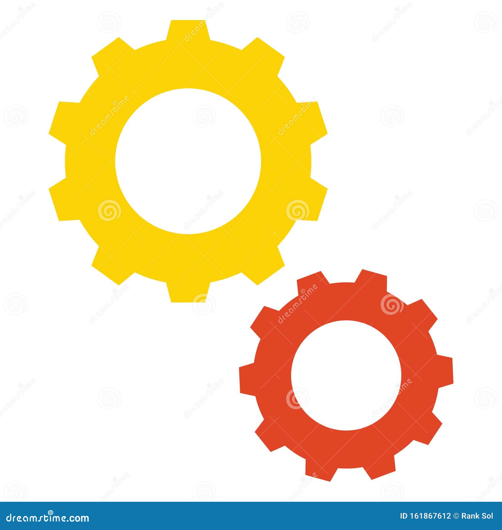 Cogs Color Vector Icon Which Can Easily Modify or Edit Stock Vector ...