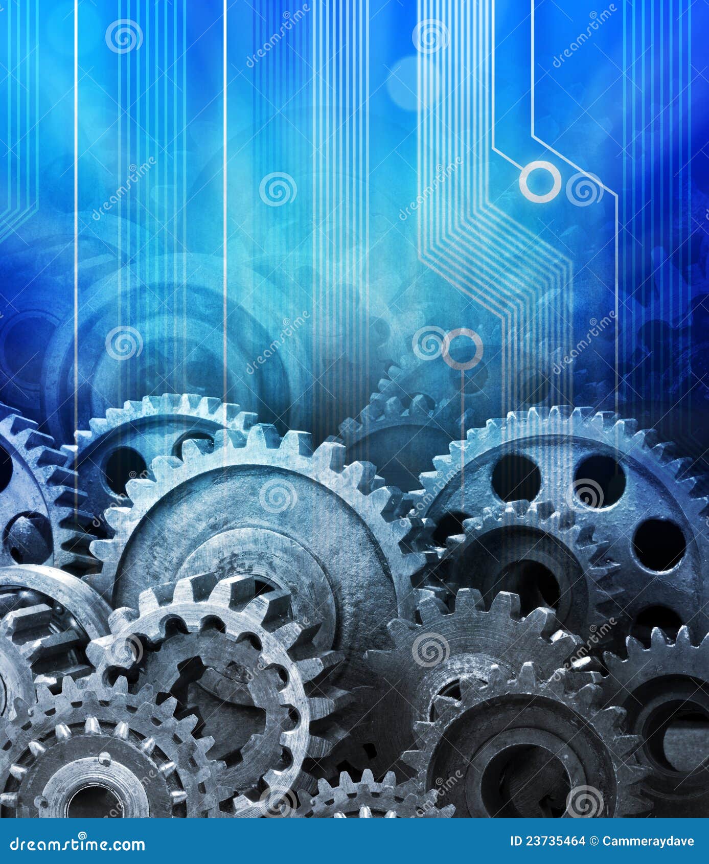 Cogs Data Computer Technology Background Stock Illustration ...