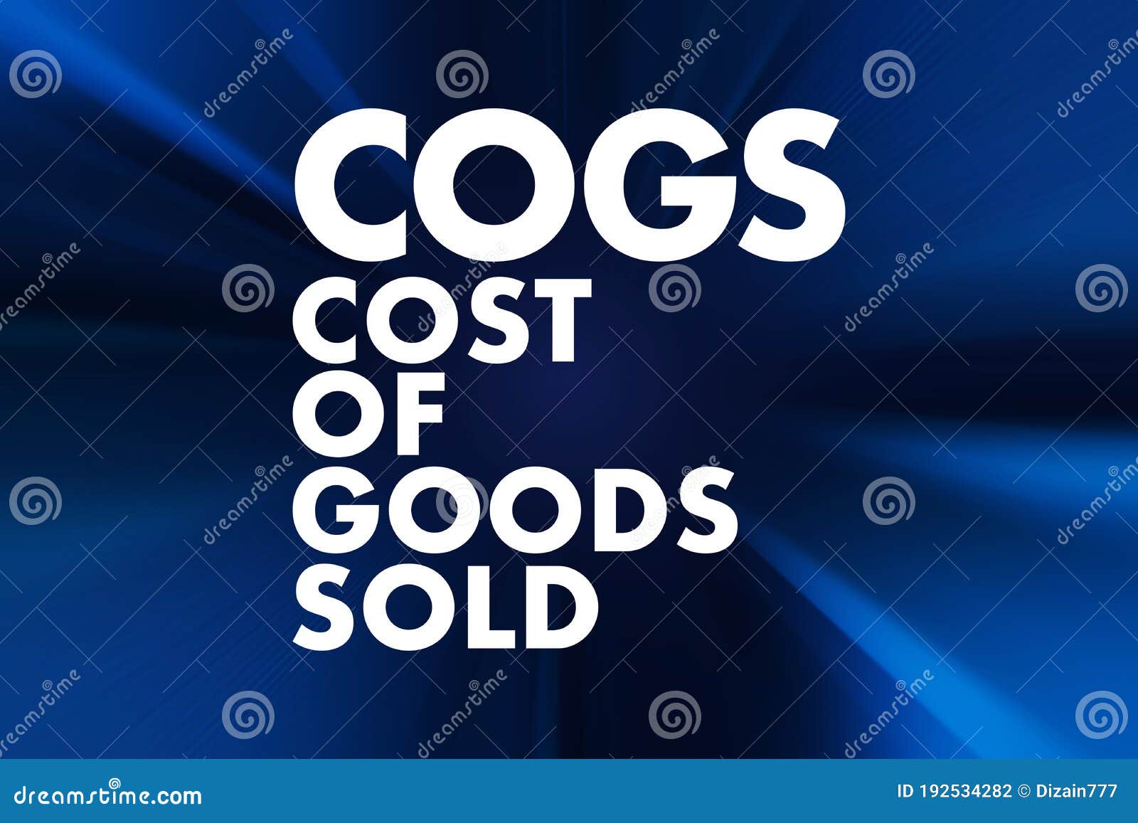 COGS - Cost of Goods Sold Acronym, Business Concept Background Stock ...
